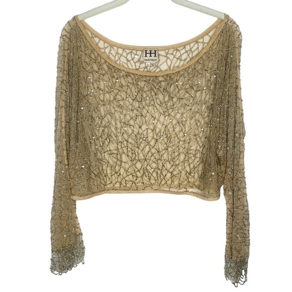 Haute Hippie | Tops | Haute Hippie Long Sleeve Beaded Embroidered ...